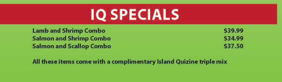 Menu - Island Quizine Restaurant and Catering